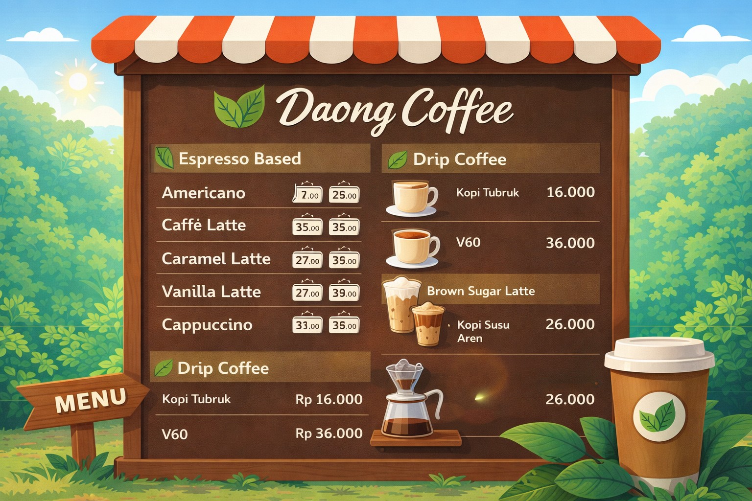 Daftar Harga Kopi Daong Bogor Lengkap Menu Dan Lokasi